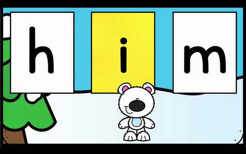 Short I (cvc) Winter Themed Blending Board with Google Drive Link