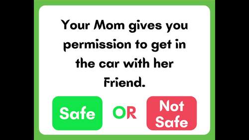 Safe or Not Safe? Printable & Digital Stranger Danger Situations Task Cards