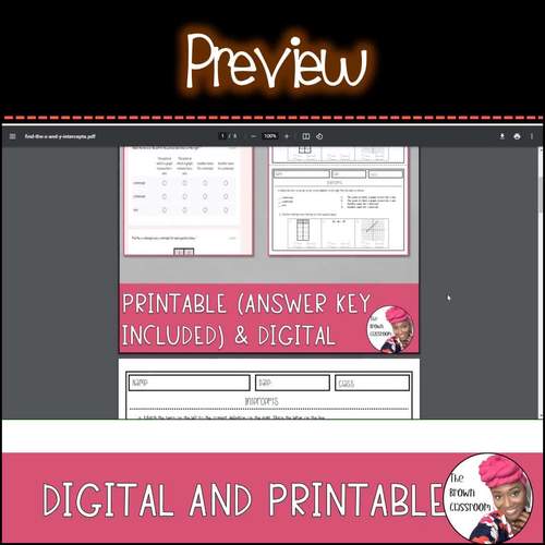 X and Y Intercepts Digital Practice by the Brown Classroom | TpT