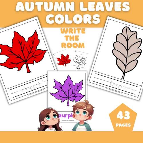 Autumn Leaves Colors Write the Room Activity | Fall Literacy Center ...