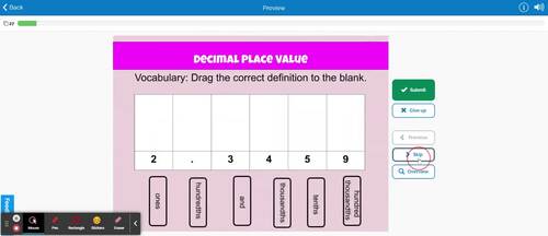 5th Grade/5.NBT.A.1 - Decimal Place Value Boom Deck Card Activity