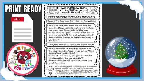 If I Lived in a Snow Globe Writing & Drawing | Winter Emergent Reader ...