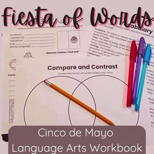 Fiesta of Words: Cinco De Mayo ELA Workbook by Bailey Academy | TPT