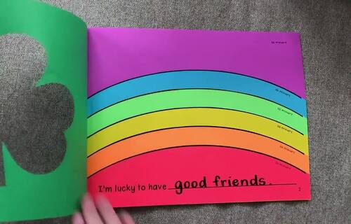 St. Patrick's Day Writing - I'm Lucky Rainbow Book by SS Primary