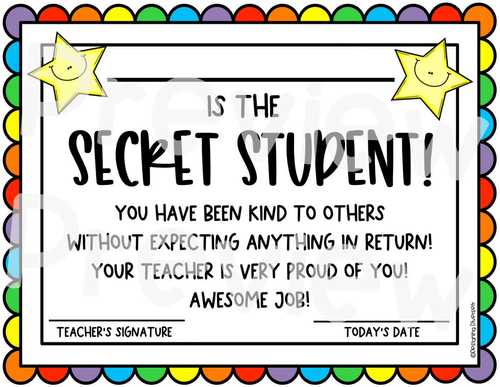 Secret Student KINDNESS Behavior Management Activity by Designing Diversely