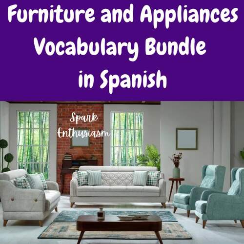 Spanish Furniture Muebles - Vocabulary Bundle - Activities, Games ...
