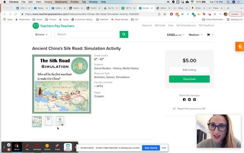 Ancient China's Silk Road: Simulation Activity by Miss Hagar's History ...