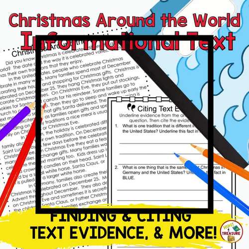 Christmas Around the World Reading Passage | Finding and Citing Text ...