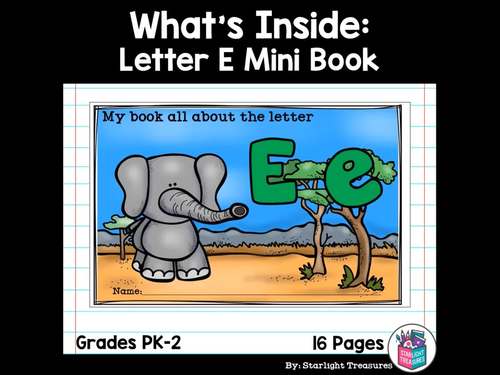 Alphabet Letter of the Week: The Letter E Mini Book, Letter E Mini Book ...