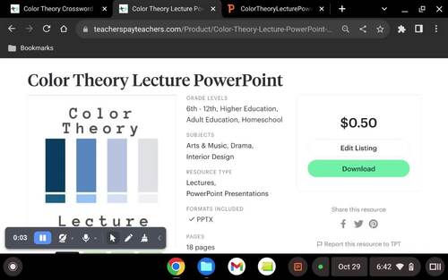 Color Theory Lecture PowerPoint by The Drama GOAT | TPT