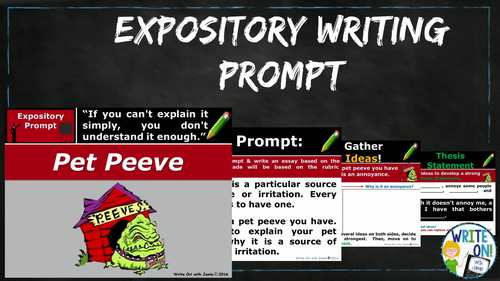 Expository Writing Essay Prompt | Pet Peeve | Print and Digital | TpT