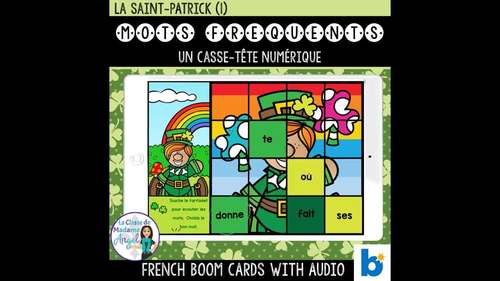 Mots fréquents: French Saint Patrick's Day Sight Word Digital BOOM ...