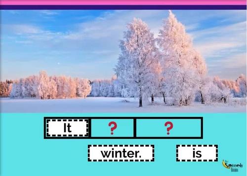Winter Sentence Scrambles: 3, 4 & 5 words by The Speech Banana TpT
