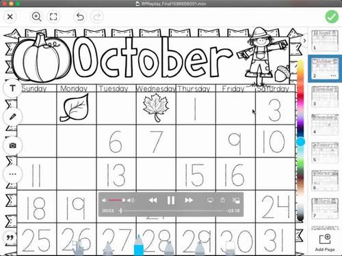 Seesaw Calendar by Brenda Cosby | Teachers Pay Teachers