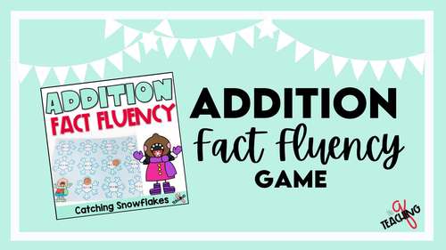 WINTER Addition Fact Game for FUN Printable Center Activity 1st 2nd 3rd ...