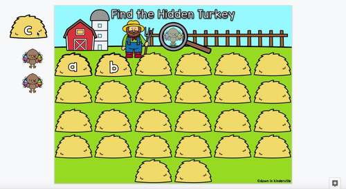 Digital Hidden Objects Literacy Game- Thanksgiving Distance Learning