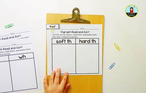 Digraph Cut and Paste Worksheets by The Joy in Teaching | TPT