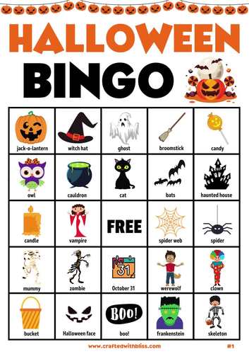 Halloween Bingo For Kids, Halloween Bingo Birthday Party | TpT