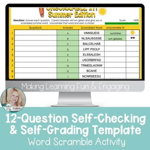 Editable Self-Checking & Self-Grading Template - Digital Activity ...
