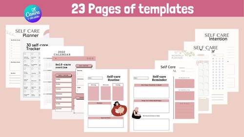 Self Care Digital Planner, Self Care Journal, Self Care Tracker, Self ...