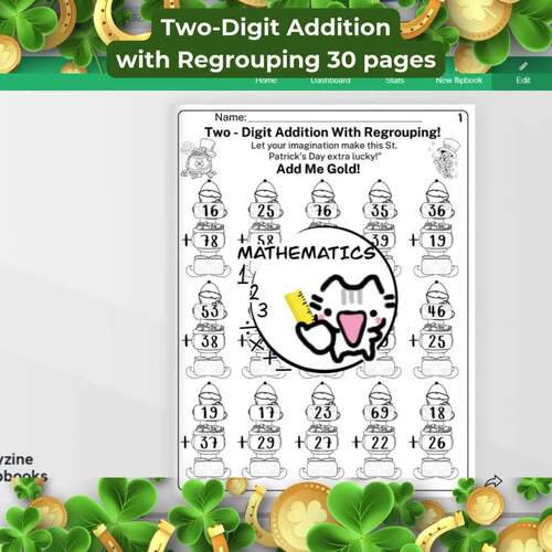 Two-Digit Addition with Regrouping |Lucky |St. Patrick’s Day Math Fun ...