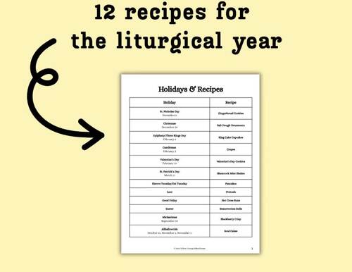 Church Year Cookbook|12 Visual Recipes for the Liturgical Year with ...