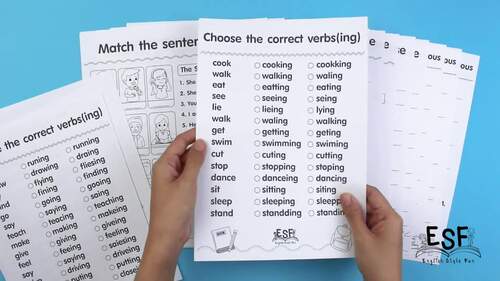 Present Continuous Worksheets by Mr Es Specialties | TPT