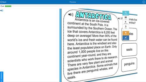 Antarctica Finding Citing Text Evidence Reading Boom Cards Task Cards ...