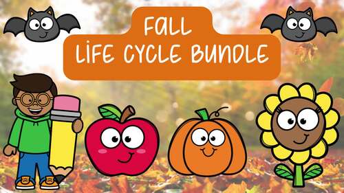 Fall Life Cycle Bundle Pumpkin Bat Apple Sunflower PreK Kindergarten TK ...