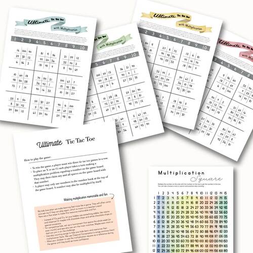 Ultimate Tic Tac Toe for Multiplication | BONUS Multiplication Square