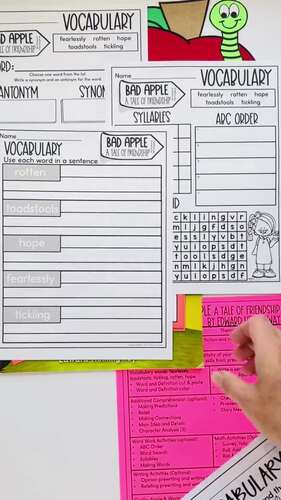 Bad Apple Read Aloud Book Activities & Reading Comprehension Writing ...