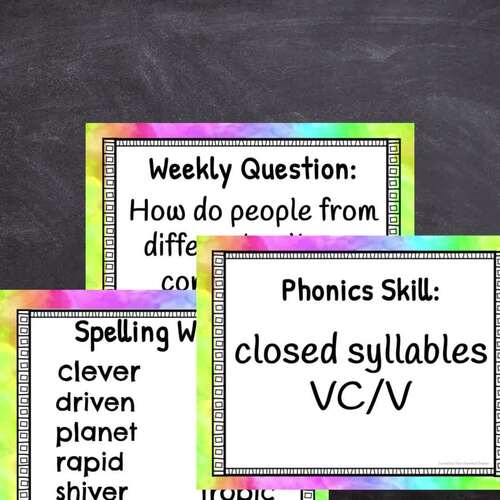 2nd Grade My View Literacy 2025: UNIT 4 FOCUS WALL POSTERS: Weeks 1-5