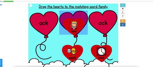 Matching Word Families | Valentine's Day Boom Cards by Teaching Autism