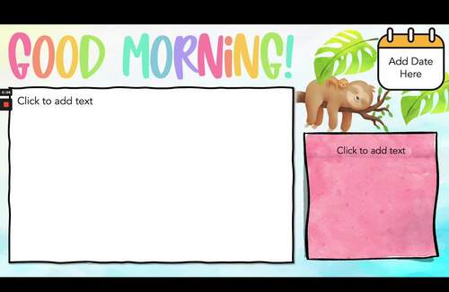 Tropical Themed Good Morning Slides for Google and PowerPoint | TPT