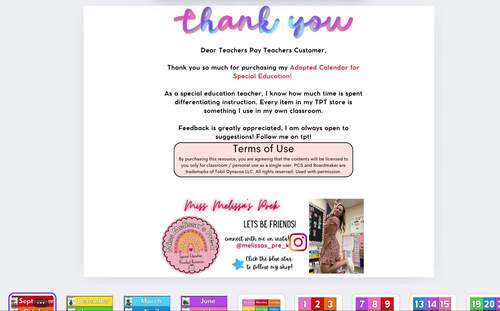 Adapted Calendar for Special Education by Miss Melissa's Prek | TPT