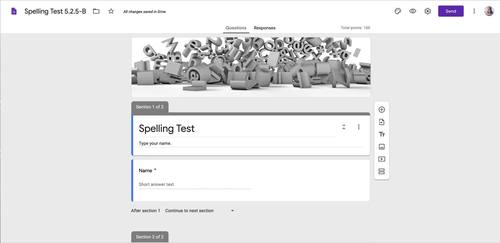 5th Grade Spelling Tests Unit 3 Google Forms by ChalkStar | TpT