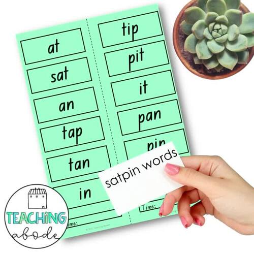 SATPIN and More Decodable CVC Word Reading Fluency Lists Science of Reading