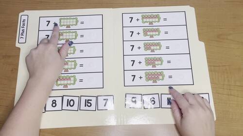 Math Apple File Folder - Counting On Addition by Basically Mrs. B