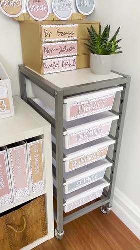 SPOTTY BOHO Classroom Decor Bundle | Neutral Rainbow Decor | retro vintage