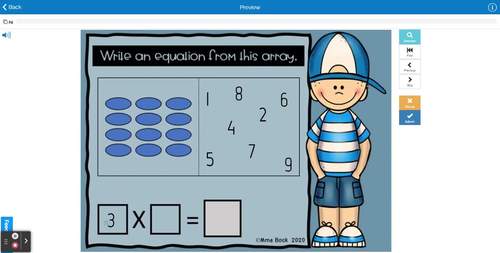 BOOM Cards: Multiplication Arrays from 1 to 5 by Mme Bock | TpT