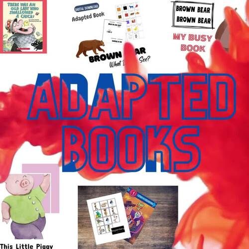 5 adapted book BUNDLE Brown Bear, This little Piggy, Lady that ...