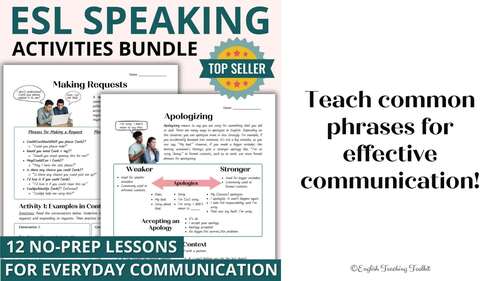 ESL Speaking Activities - Beginner & Intermediate ESL Worksheets ...