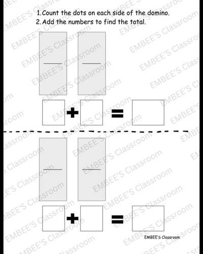 Domino Addition Activities | Math Centers & Worksheets by EMBEE'S Classroom