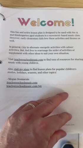 Preschool Music Lesson Plan | Train Theme | Movement and Music Activities