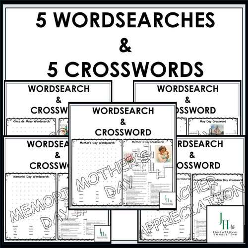 May Activities | Puzzles | Crosswords | Wordsearches | Middle School