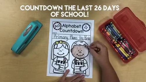 Alphabet Countdown Handwriting Worksheets by Primary Plans by Paris