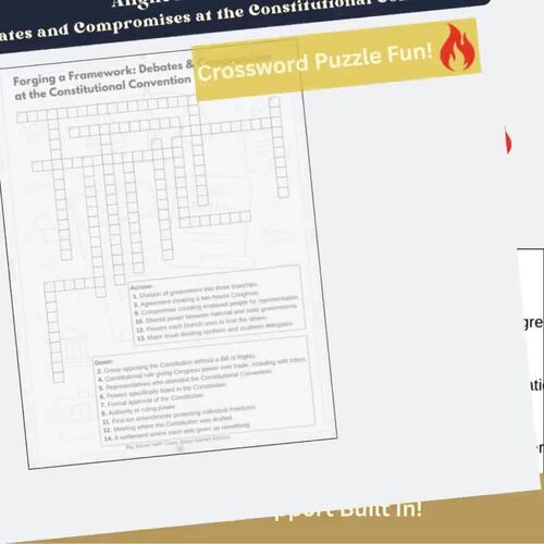 Constitutional Compromises Puzzle Pack | Debates & Resolutions - HSS 8.2.3