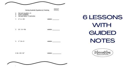 Algebra - Factoring & Quadratics Notes & Worksheets Bundle | TPT