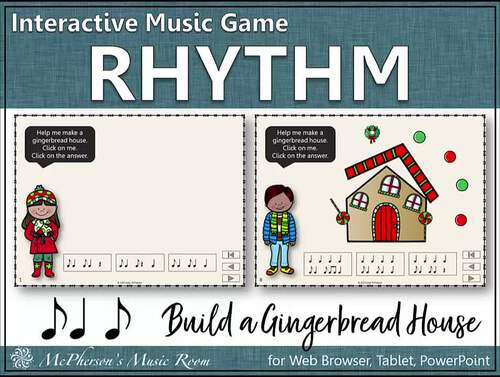 Winter Music Activity Interactive Rhythm Game Syncopation {Gingerbread ...