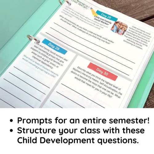 Child Development High School Bell Ringer Journal Family and Consumer ...